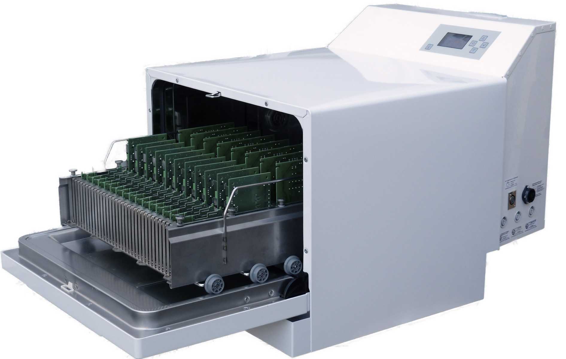 Cleaning system ECO 1000 for shiny PCBs at a low price.